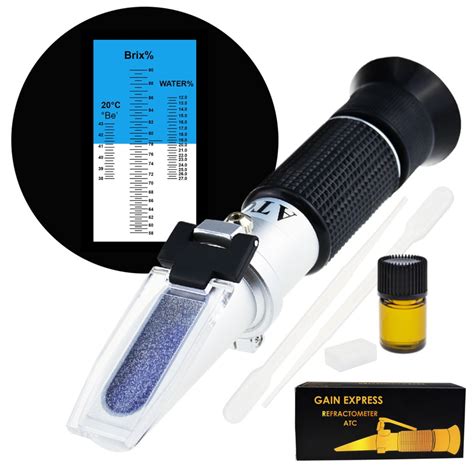 3 In 1 Honey Refractometer Brixmoisturebaume Tester Meter Atc Sugar