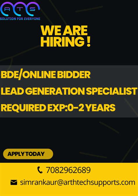 Jobseekers Bde Leadgenerationspecialist Exprequired Simran Kamboj