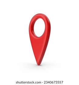 D Rendering Realistic Location Red Map Stock Illustration Shutterstock