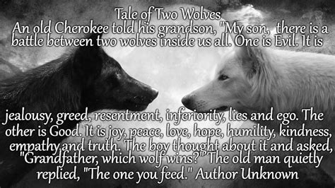 Two Wolves Fighting Inside You