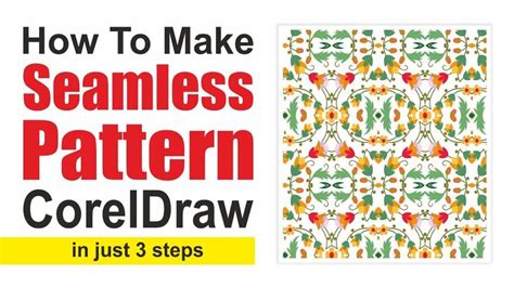 How To Make A Seamless Pattern In Coreldraw Coreldraw Vector Pattern Pattern
