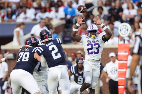 Sixth Ranked Ole Miss Rolls Past Furman 76 0 Furman University