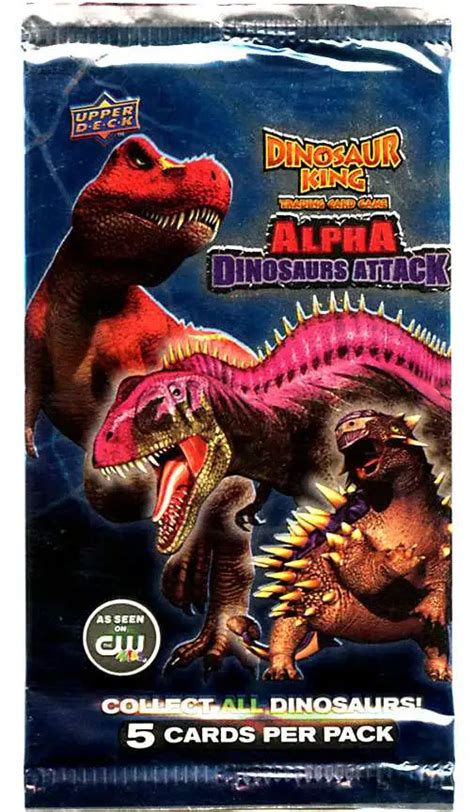 Dinosaur King Trading Card Game Alpha Dinosaurs Attack Booster Pack 5