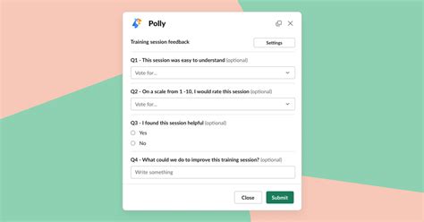 Training Session Feedback Survey Template