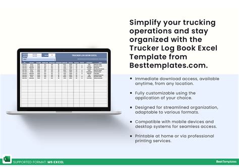 Trucker Log Book Excel Template Best Templates