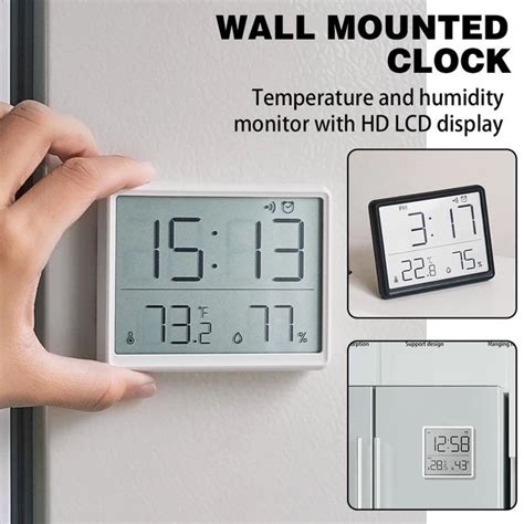 Ultra Thin Electronic Clock Simple Digital Clocks Wall Mounted Lcd Disply Eur 11 59 Picclick Fr