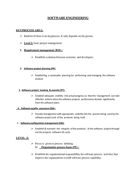 Software Engineering Software Engineering Keyprocess Area Intial