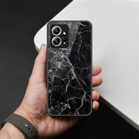 Xiaomi Redmi Note 12 4g Cover Black Marble Series Hq Ultra Shine P