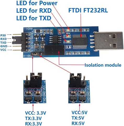 Buy DSD TECH SH U C Isolated USB To TTL Adapter Featuring FTDI FT RL IC Online At Lowest