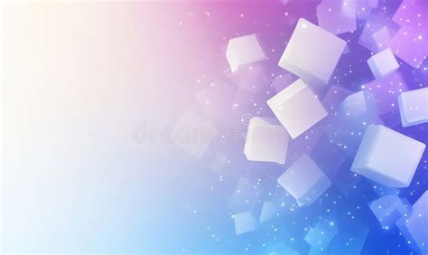 Floating Cubes With Gradient Background Abstract Design Soft Colors
