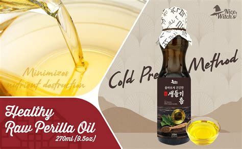 Nice Witchs Raw Perilla Oil 270ml 95oz 100 Perilla Seeds Low Temperature