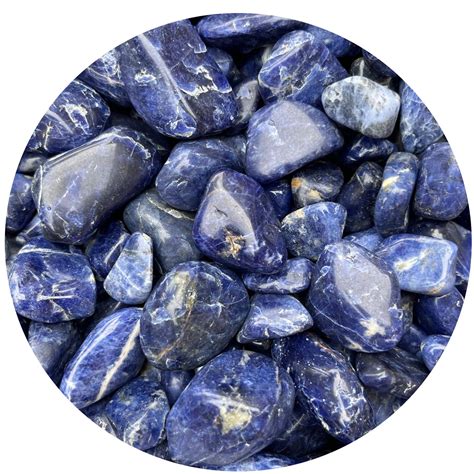 Sodalite Tumbled Stones Polished Sodalite Gemstone Healing Crystals