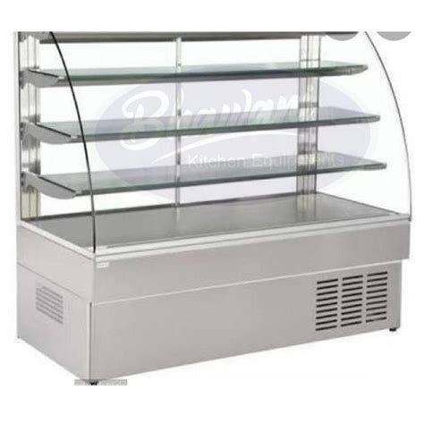 Glass Ss Round Display Counter With Cooling For Shop Price
