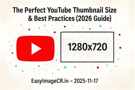 The Perfect Youtube Thumbnail Size And Best Practices 2026 Guide Easyimagecr