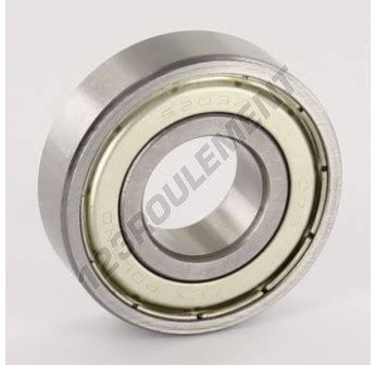 Roulement à Billes 6203 Zz 17x40x12 Mm Flasque Des Deux Côtés
