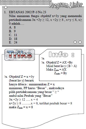 Rumus Cepat Matematika Aktivitas Linear Rumus Rumus Matematika
