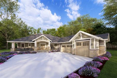 Modern Craftsman Ranch Exterior Design
