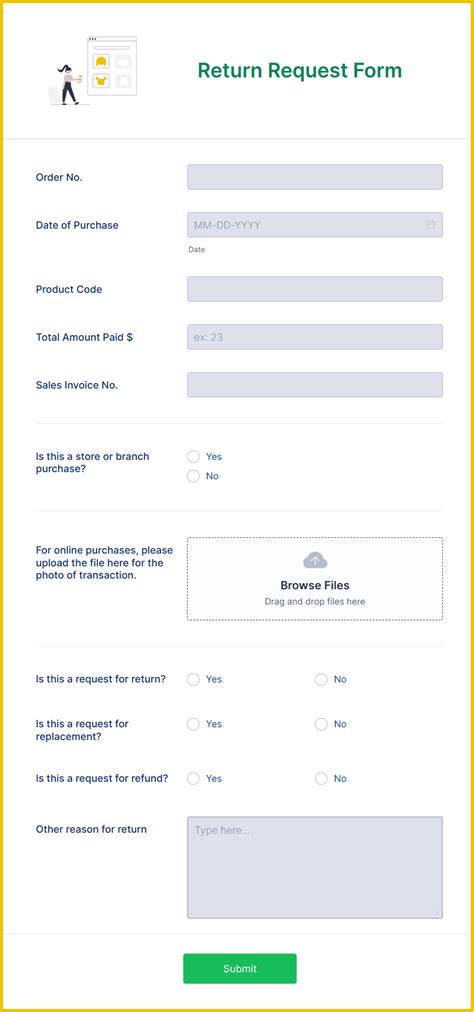 Return Request Form Template Jotform