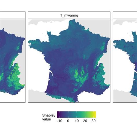 Spatial Pattern Of The Shapley Values Over Mainland France For The