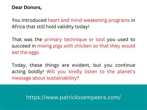 Sustainability Africa Donors Africa Patrick Ssempeera