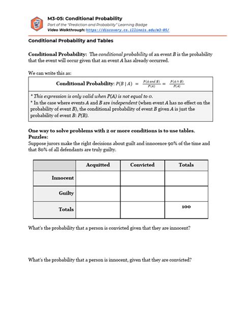 M3 05a Conditional Probability Examples Pdf Pregnancy M3 05a Conditional Probability Examples Pdf Pregnancy