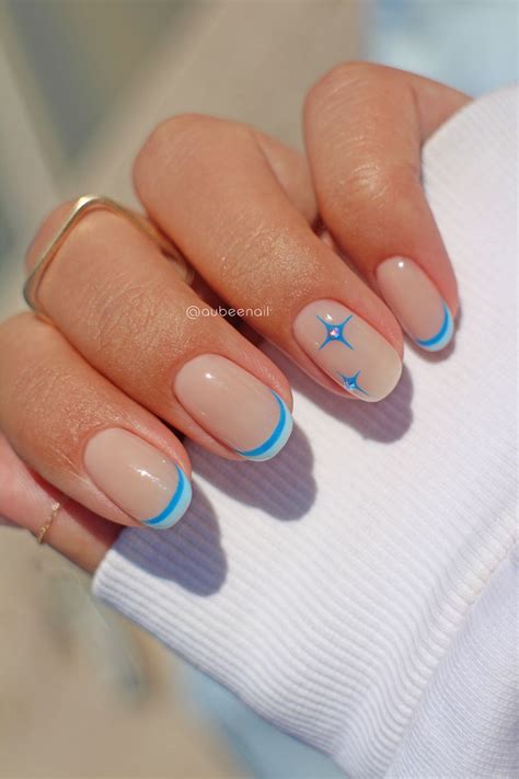 Trendy French Manicure Tutorial Blue French Tip Nails Artofit