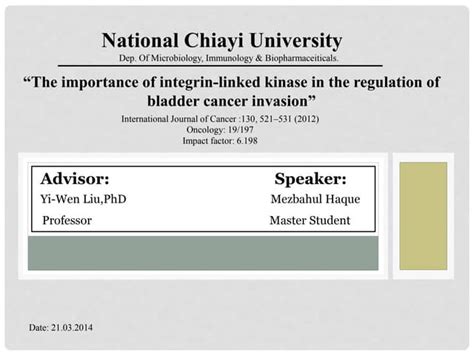 Integrin Linked Kinase Pptx