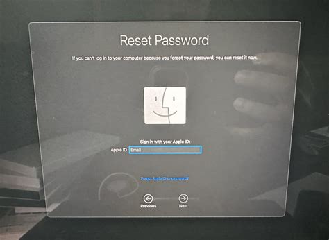how to reset forgotten mac login password with apple id recovery key