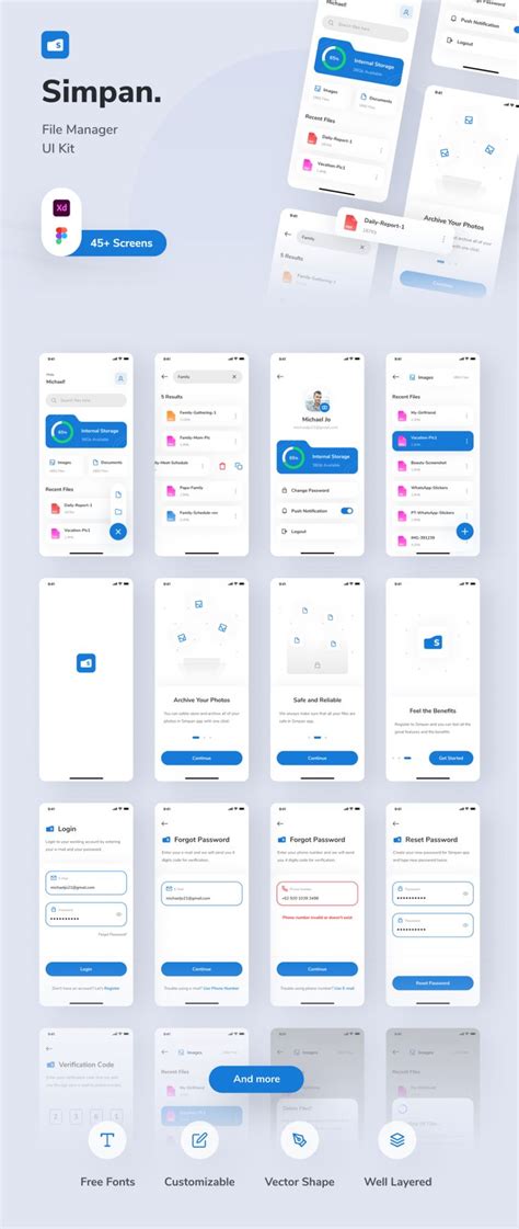 simpan file manager app ui kit figma resources