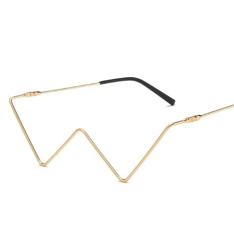 Glasses Women Triangle Half Frame Diamond Glasses Vicedeal