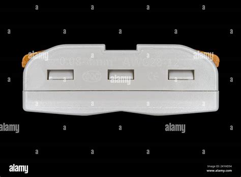 Compact Splicing Connector Isolated On Black Background Close Up A