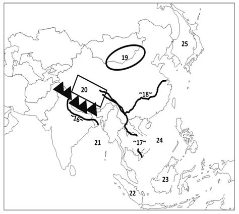 Asia Map Quiz Physical Features Diagram Quizlet