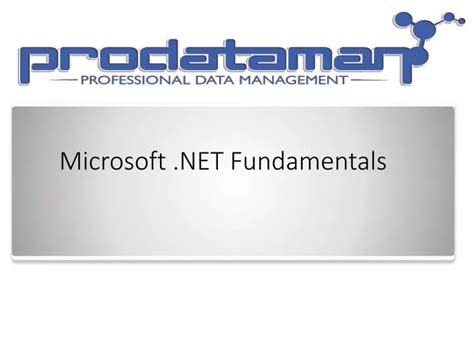 Ppt Microsoft Net Fundamentals Powerpoint Presentation Free