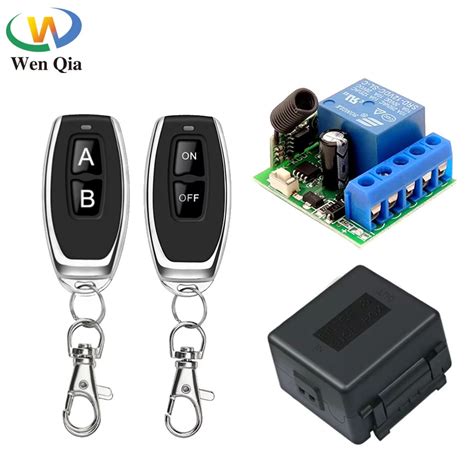 Rf 433mhz Wireless Remote Control Key Relay Dc 12v 1ch Receiver Module