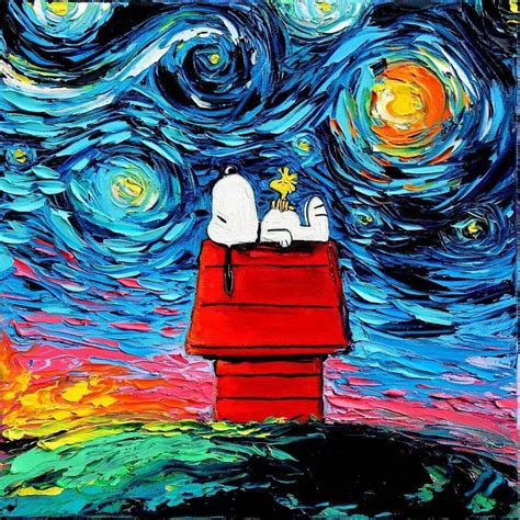 Artista Recrea La Noche Estrellada De Vincent Van Gogh Con Iconos Pop