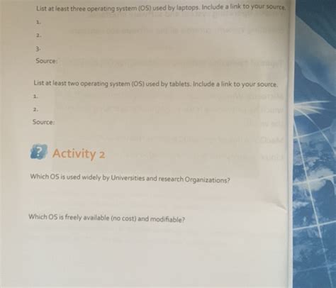 List At Least Three Operating System Os Used Studyx