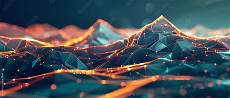 Dynamic Layers Of Polygons And Lines Form A Complex And Futuristic