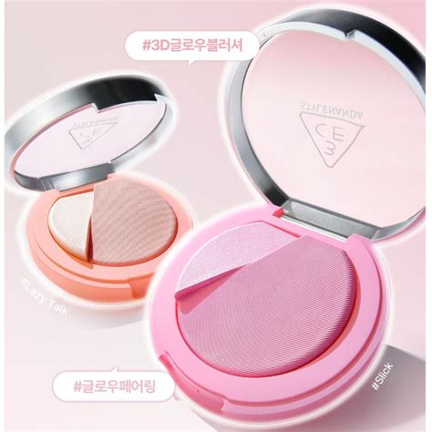 3ce Glow Blushlighter Dual Brush Set [ 2 Colors] Pinkland