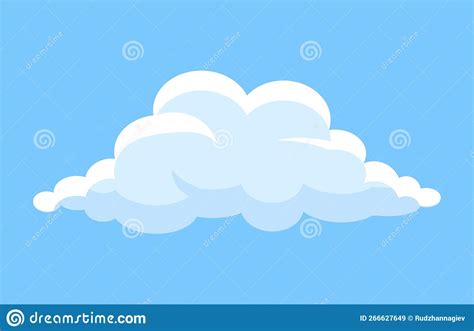 Cute Cloud Icon Stock Vector Illustration Of Nature 266627649
