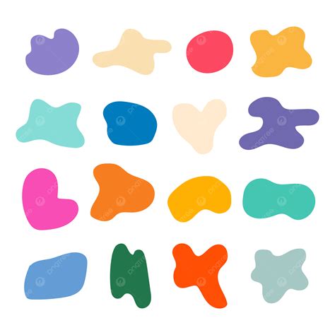 Organic Colorful Blob Shape Abstract Fluid Shapes Vector Blob Shape