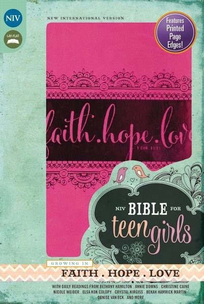 Niv Bible For Teen Girls Pink Duo Tone Personalized Bibles
