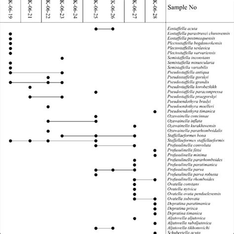Stratigraphical Distribution Of The Most Important Fusulinid Fauna In