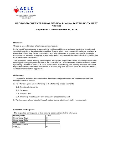 Chess Training Design Pdf Chess Board Games
