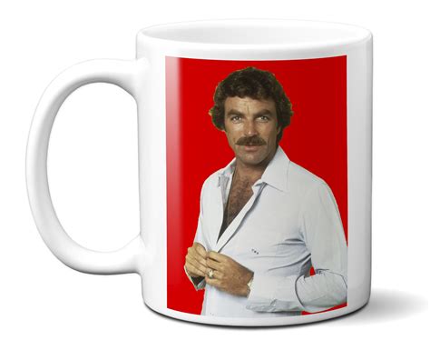 Tom Selleck With Shirt 70s Sex Symbol Red Retro Heavy Etsy Uk