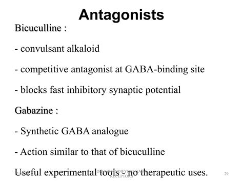 Drugs Modifying Gaba Receptors Pptx