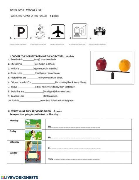 Progress Test Live Worksheets