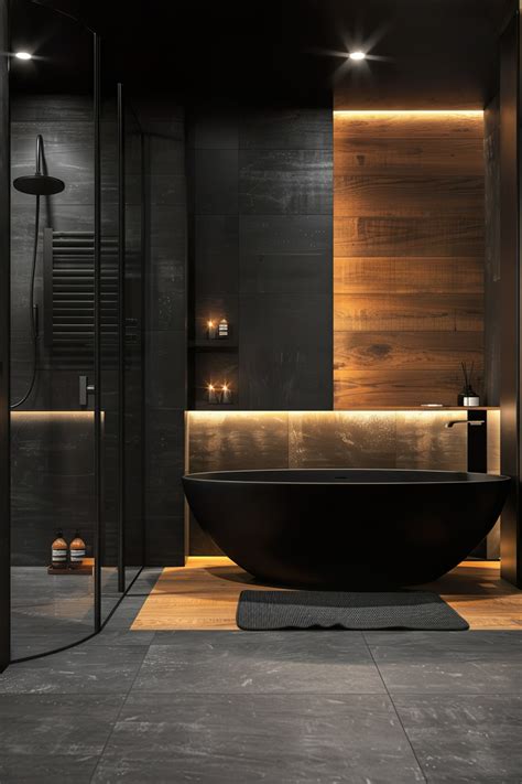 Bathroom Ideas Black And Wood