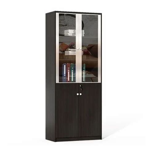 Dark Brown Office Glass Door Storage Cabinet At ₹ 650square Feet In