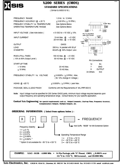 X221 Xx X222 12 X200 Series Cmos Xsis Electronics