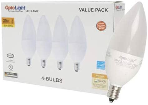 Ld 612 3w Led Candle Bulb E 12 Base Frosty Cover Symmetry Company